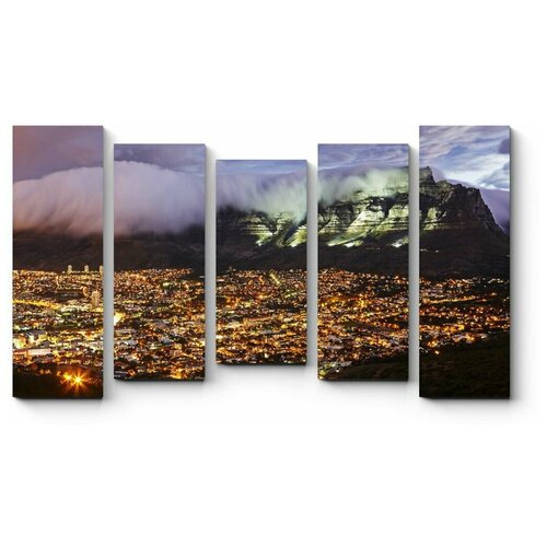 Модульная картина Ватные облака в горах Кейптауна 110x66