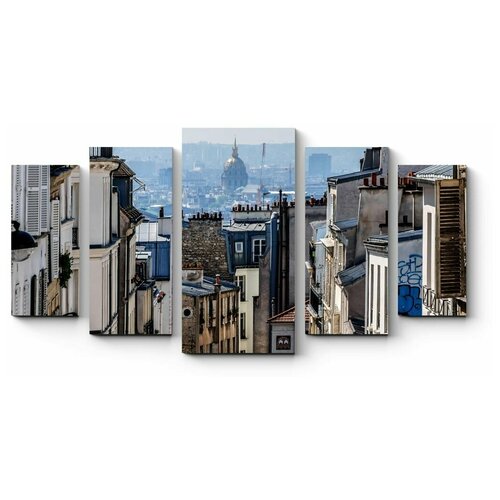 Модульная картина Прекрасная панорама Парижа100x55