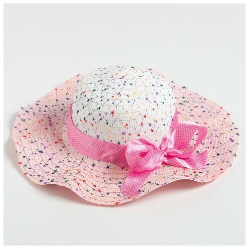 Шляпа ELFRIO, размер 56-58, розовый, белый