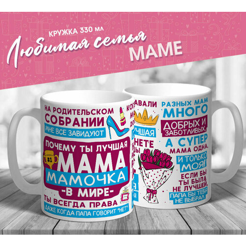 Подарочная кружка для мамы "Почему ты лучшая мамочка в мире" от МerchMaker