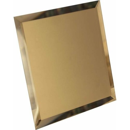 Зеркальная плитка Квадратная зеркальная бронзовая плитка с фацетом 10мм КЗБ1-02 20x20 (цена за 20 шт)