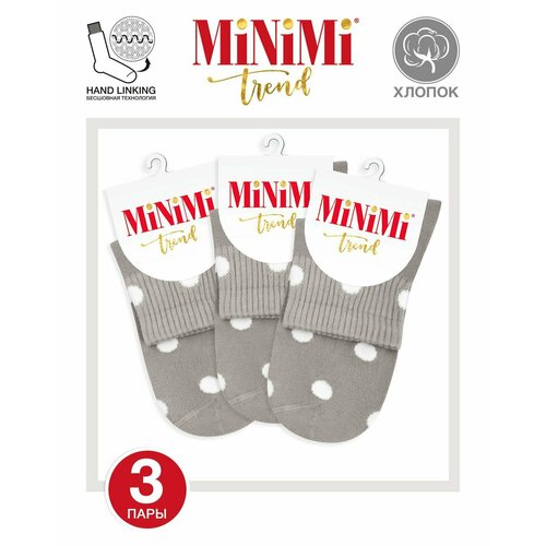 Носки MiNiMi, 3 пары, 3 уп., размер 39-41, серый