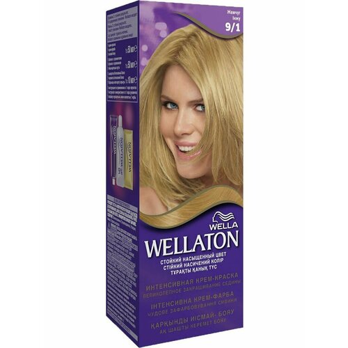 Wella Крем-Краска для волос стойкая Wellaton, 9/1 Жемчуг - 2 штуки