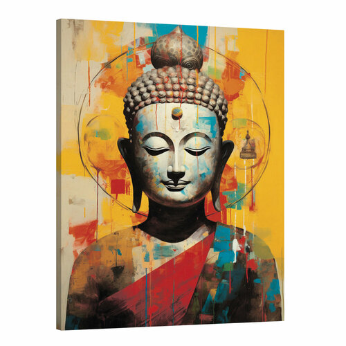 Интерьерная картина 50х70 "Будда и спокойствие ума"