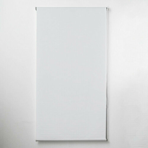 Рулонная штора "Механика", 100х180 см (с учётом креплений 3,5 см), цвет белый