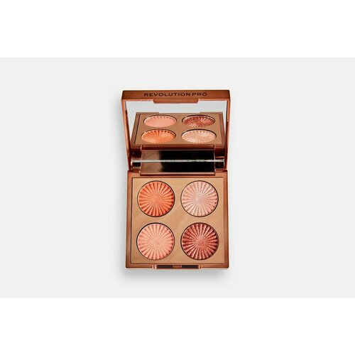 Палетка теней для ВЕК REVOLUTION PRO GODDESS GLOW EYE QUAD 3.2 г