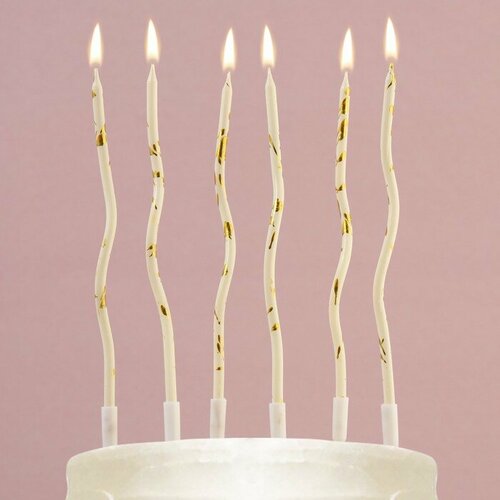 Свечи в торт "Для твоего праздника", белые, 10 шт, "Страна Карнавалия"