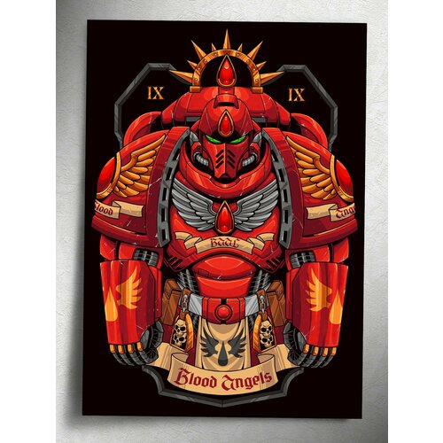Постер: Орден Кровавых Ангелов (Вархаммер 40000, Warhammer), на А4