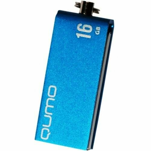 Флешка Qumo Fold Blue 16 Гб usb 2.0 Flash Drive влагозащищеная - синяя