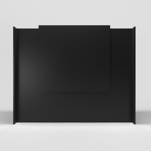 Ресепшн чёрный Квадрат чёрный 1000х1200х600 / Без подсветки