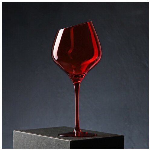 Magistro Бокал стеклянный для вина Magistro «Иллюзия», 540 мл, 10×24 см, цвет красный