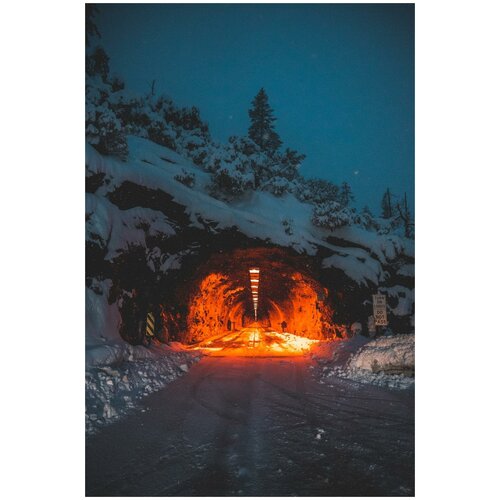 Постер / Плакат / Картина Тоннель Йосемити 50х70 см в подарочном тубусе