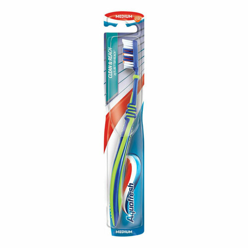 Зубная щетка Aquafresh Clean and Reach средней жесткости, 1564655