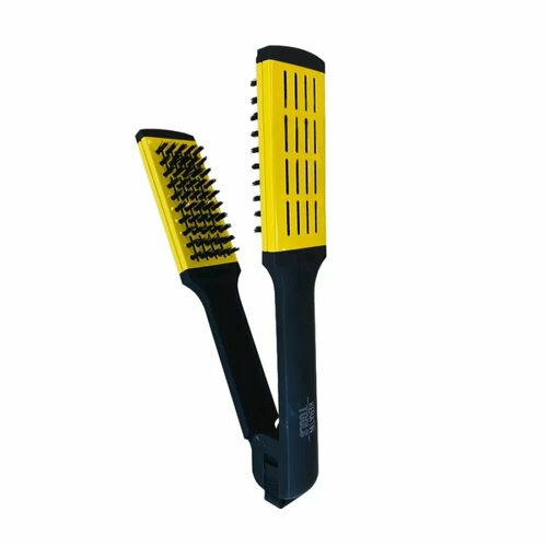 Расческа зажимная Keratin Tools желтая для кератинового выпрямления волос, ботокса , укладки