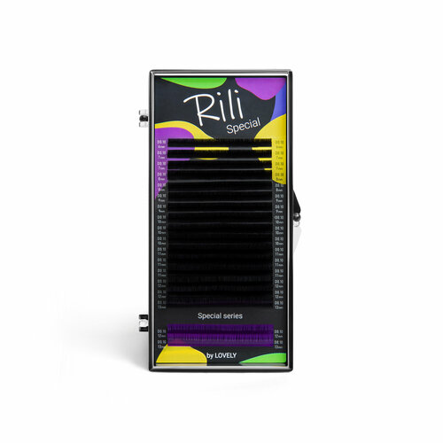 Ресницы чёрные Rili Special (purple) MIX D 0.07 6-13mm (18 линий)