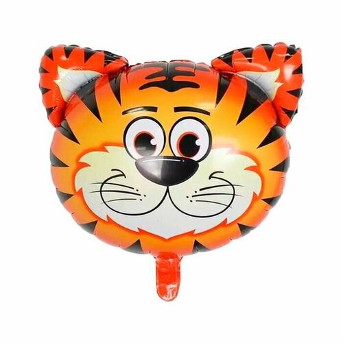 Воздушный шар фольгированный, мини фигура, Тигр голова, 12 дюймов, 30 см