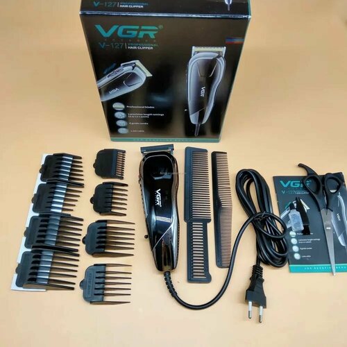 Машинка для стрижки волос VGR V-127, черная