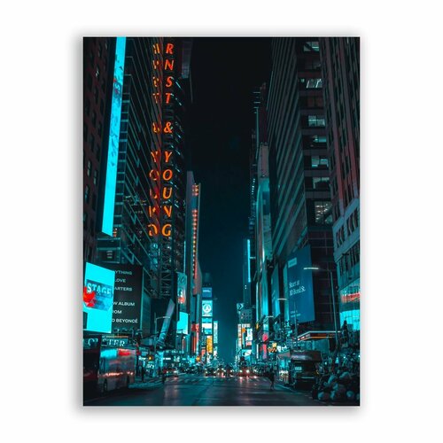 Постер, плакат на бумаге / Нью Йорк / Размер 40 x 53 см