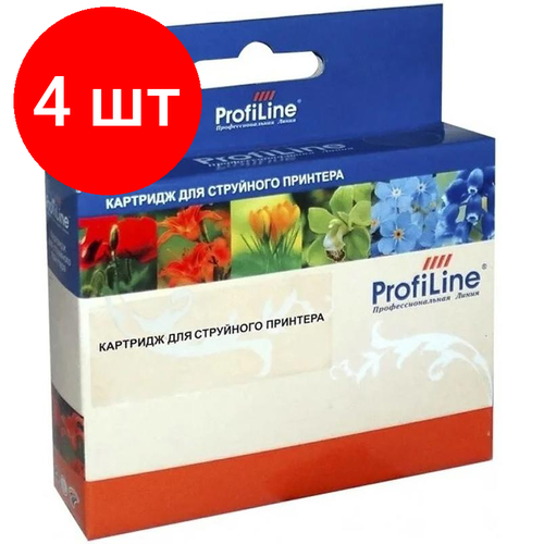 Комплект 4 штук, Картридж струйный ProfiLine PL-CLI-481BK XXL чер. для Canon Pixma TS704