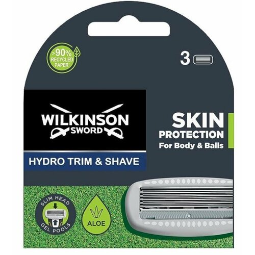 Сменные кассеты для бритвы Wilkinson Sword Hydro Trim & Shave 3 шт.