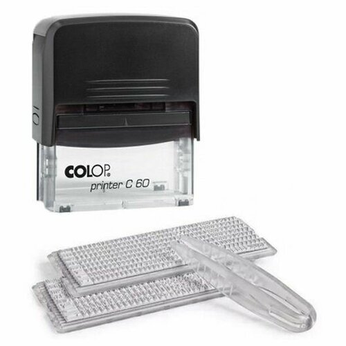 Colop Printer Compact 60-Set Автоматический самонаборный штамп, 2 кассы С рамкой (штамп 76 х 37 мм, 7/9 строк),