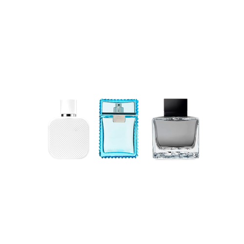 Подарочный набор для него по мотивам Lacoste L.12.12 Blanc, Versace Man Eau Fraiche, Antonio Banderas Black Seduction 3 по 2 мл