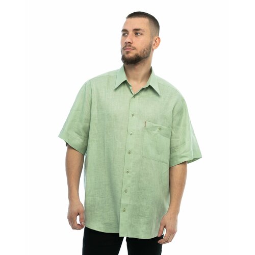 Рубашка Maestro, размер 48/M/41 ворот, зеленый