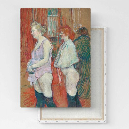 Картина на холсте, репродукция / Анри де Тулуз-Лотрек - Rue des Moulins / Размер 40 x 53 см