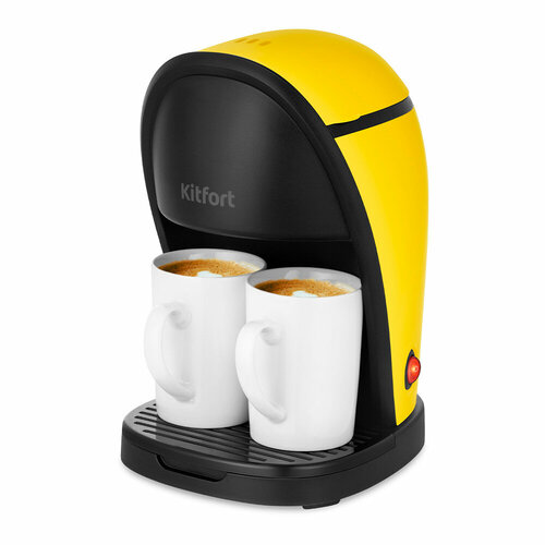 Кофеварка Kitfort КТ-7188-3 черно-желтый