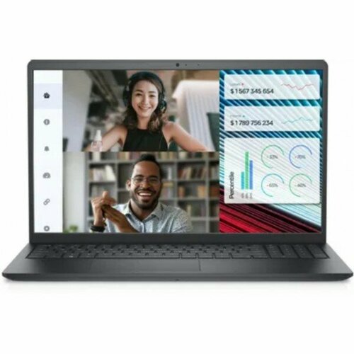 Ноутбук Dell Vostro 3520 Core i5 1235U 8Gb SSD256Gb Intel UHD Graphics 15.6 WVA FHD (1920x1080)/ENGKBD Ubuntu black WiFi BT Cam (3520-5820) Английска