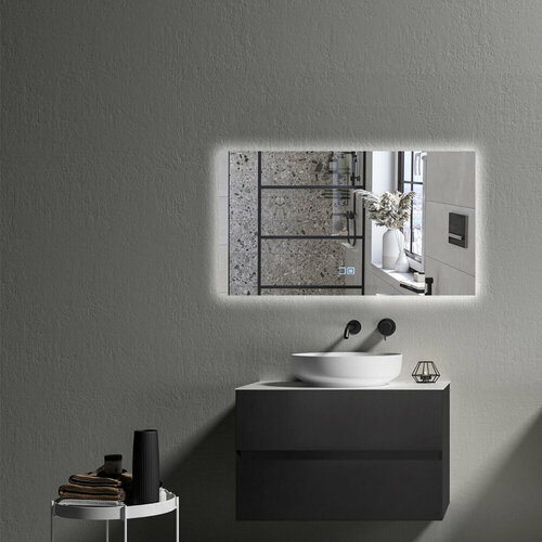 Зеркало для ванной Qwerty 80*120 прямоугольное горизонтальное c подогревом