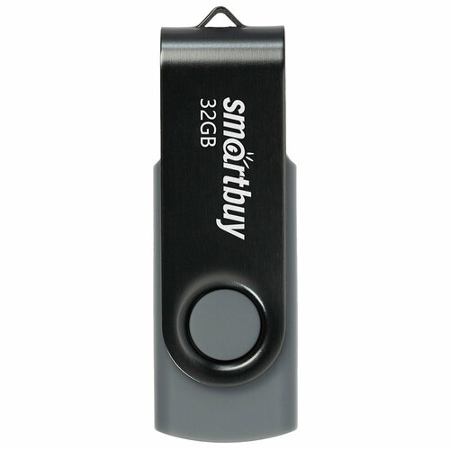 Флеш-диск 32 GB SMARTBUY Twist USB 2.0, черный, SB032GB2TWK . Комплект - 1 шт.