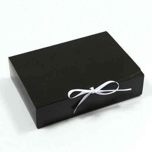 Коробка складная, черная, 21 х 15 x 5 см (комплект из 35 шт)