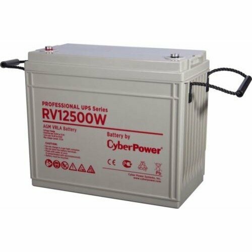 CyberPower батареи/комплектующие к ИБП CyberPower Аккумуляторная батарея RV 12500W (12В/150 Ач), клемма М6, ДхШхВ 340х173х281мм, вес 45кг, срок службы 10 лет
