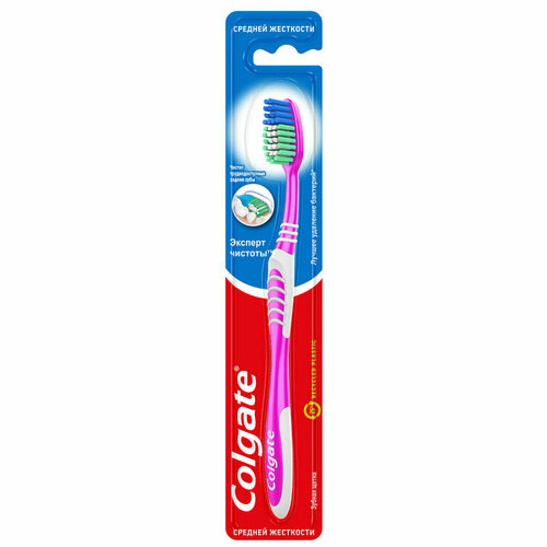 Зубная щетка COLGATE "Эксперт чистоты", средней жесткости, 5900273001566, 609067