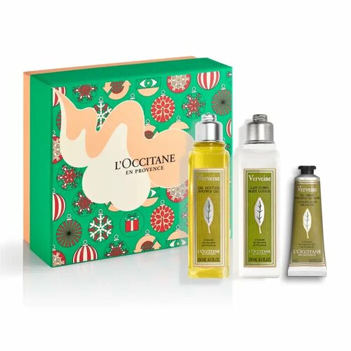 Подарочный набор для ухода за телом L'Occitane Verbena (гель для душа 250 мл, лосьон для тела 250 мл и крем для рук 30 мл) из Финляндии