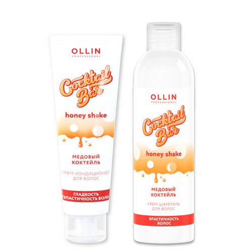 Набор COCKTAIL BAR для эластичности волос OLLIN PROFESSIONAL медовый коктейль 400+250 мл