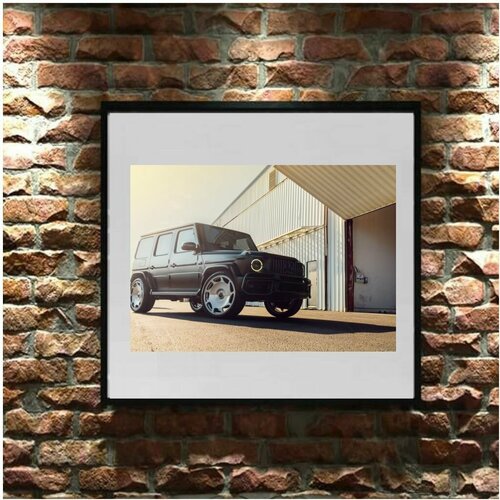 Постер "Black Mercedes G" от Cool Eshe из коллекции "Автомобили", плакат А4 (29,7 х 21 см) для интерьера