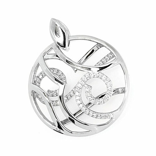 Подвеска ELEMENT47, серебро, 925 проба, фианит