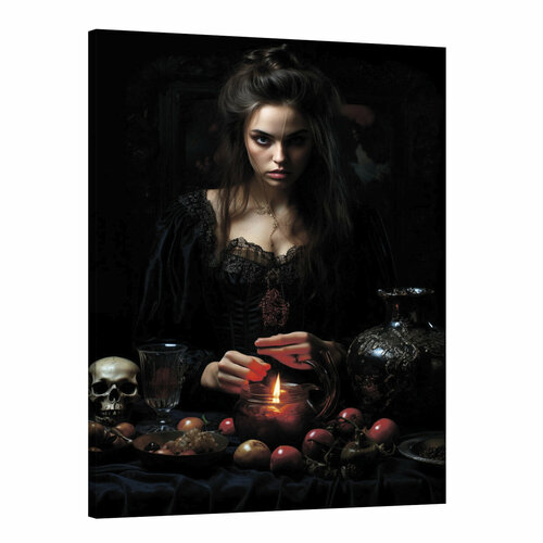 Интерьерная картина 50х70 "Ведьмин кулинарный шедевр"