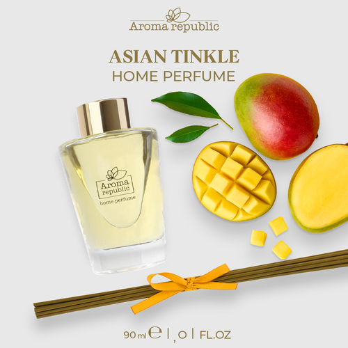 AROMA REPUBLIC Ароматический диффузор в стеклянном флаконе 90 мл,"№71 Asian tinkle"