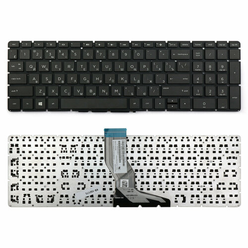 Клавиатура для ноутбука HP Pavilion 15-BW . Плоский Enter. Черная, без топкейса