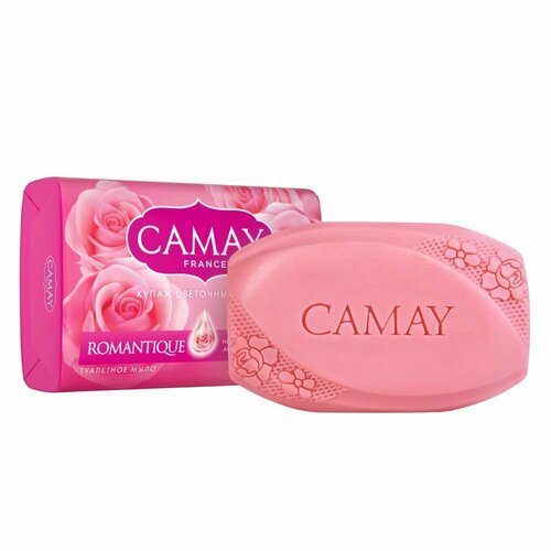 Туалетное мыло-уход твердое Camay Романтик универсальное роза 85 г х 3 шт