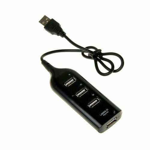 USB-разветвитель (HUB) LuazON HGH-63009, на 4 порта, микс (комплект из 8 шт)