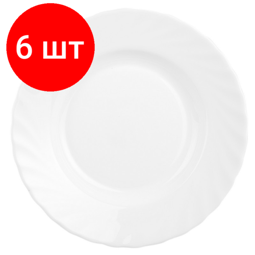 Комплект 6 штук, Тарелка суповая трианон 22.5см (H4123/N5016)
