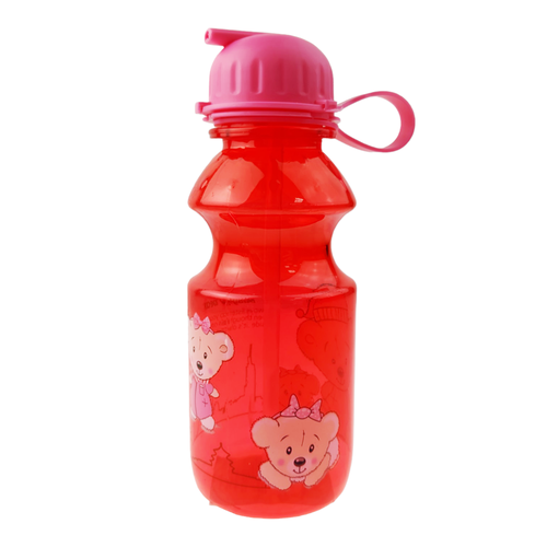 Бутылка для воды, детская, с трубочкой и крышкой, 400мл