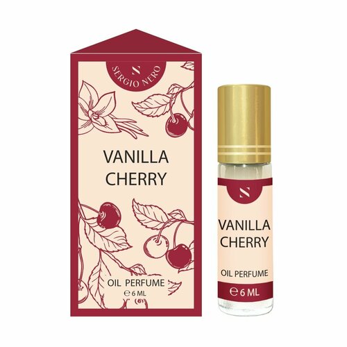 Sergio Nero/ Духи масляные женские Vanilla Cherry 6мл/Парфюм женский, духи-масло, ваниль, вишня