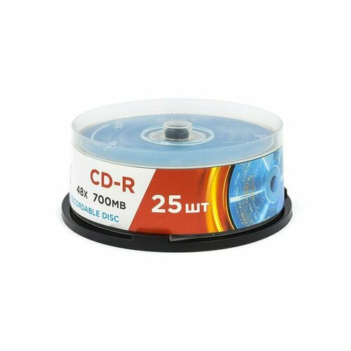 Диск CD-R Mirex "Brand" 700MB, 48x, комплект 25шт, Cake Box (UL120051A8M)