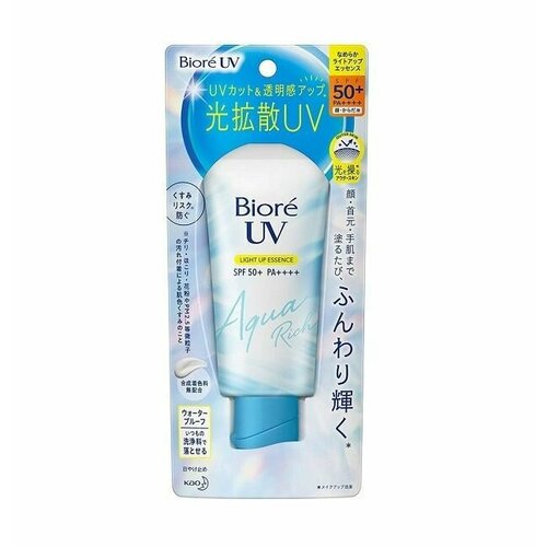 Светоотражающий суперлегкий матирующий солнцезащитный крем Biore UV Light Up Essence, SPF 50+ PA++++, 70 гр.