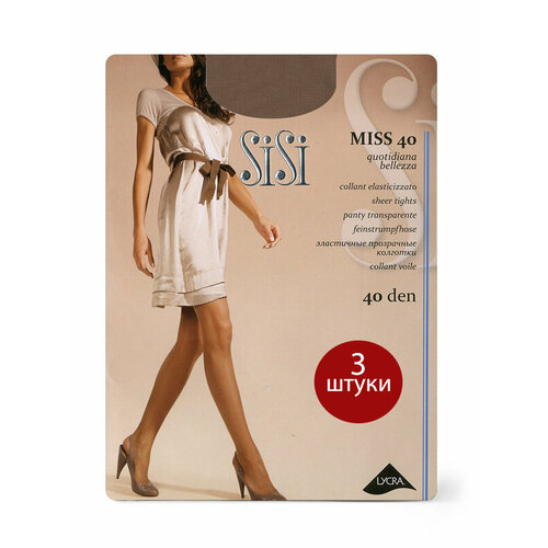 Колготки Sisi Miss, 40 den, 3 шт., размер 2, коричневый